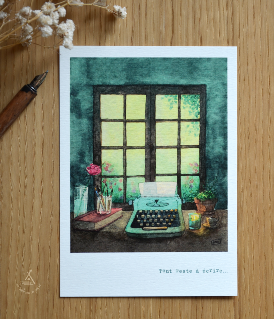 Carte Machine à écrire - La cabane de papier