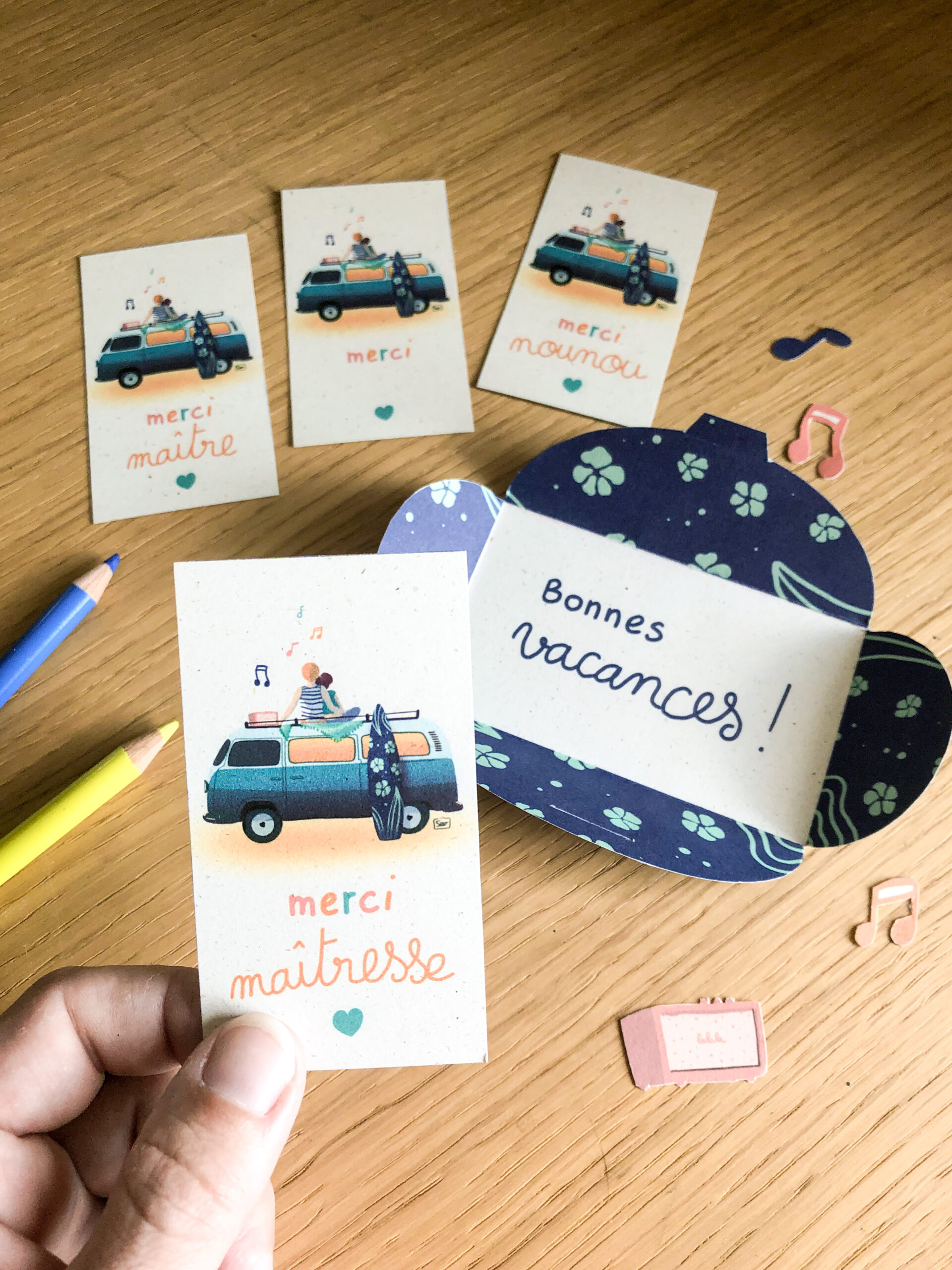 DIY : cartes pour la fin de l'année scolaire ! - La cabane de papier